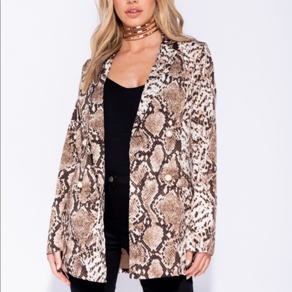 Jackets & Coats | Snake Print Blazer | Poshmark
